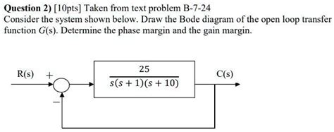 Solved Question 2 1opts Taken From Text Problem B 7 24 Consider The System Shown Below Draw