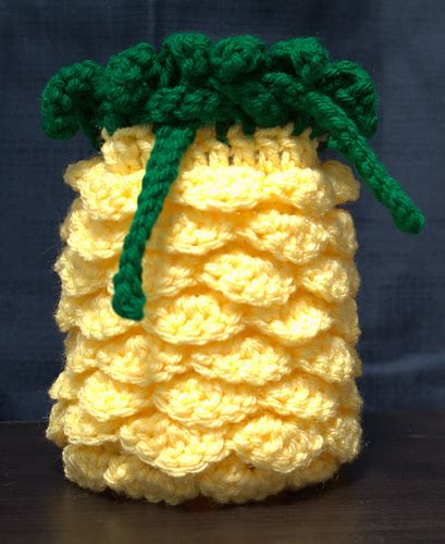 Ravelry Pineapple Drawstring Bag Pattern By Too Hot Headed