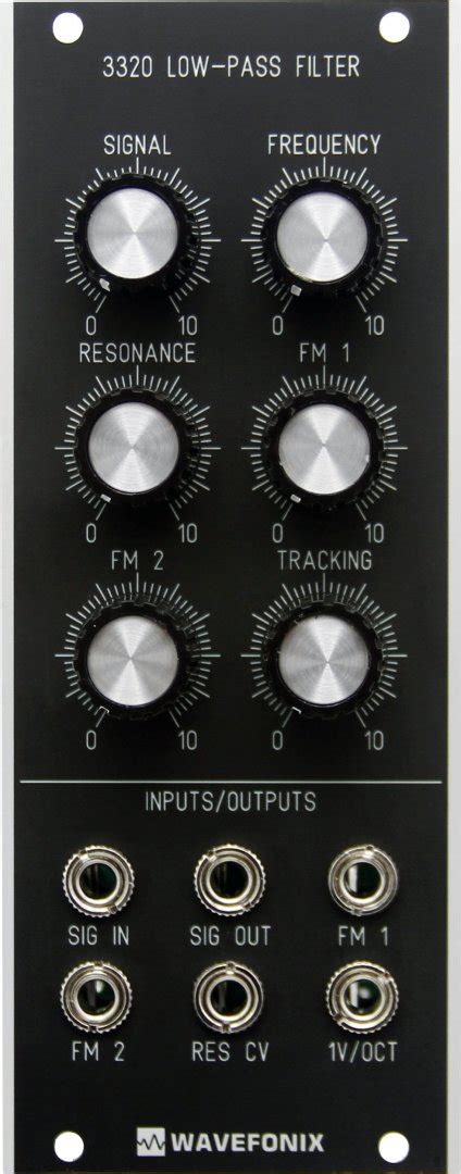 Wavefonix 3320 Low Pass Filter Lpf Classic Edition Eurorack Module On Modulargrid
