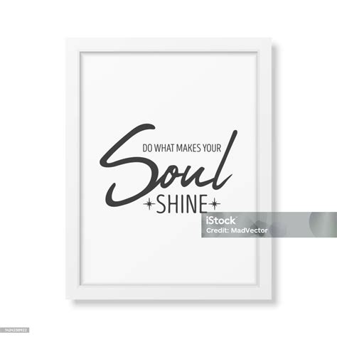 당신의 영혼을 빛나게하는 것을하십시오 벡터 타이포그래피 인용문 현대 흰색 나무 프레임 절연 보석 다이아몬드 스파클 유대인 개념 동기 부여 영감 포스터 타이포그래피 레터링
