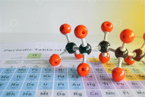 Simulate Shape Of Covalent Molecules On A Periodic Table Background