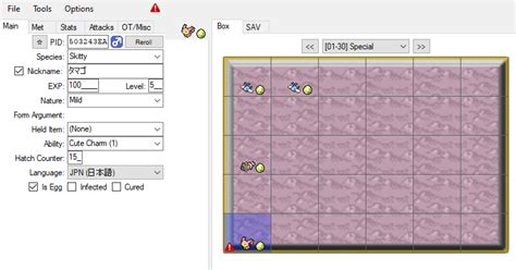 Pokemon Box Skitty Egg Illegal Pkhex Project Pokemon Forums