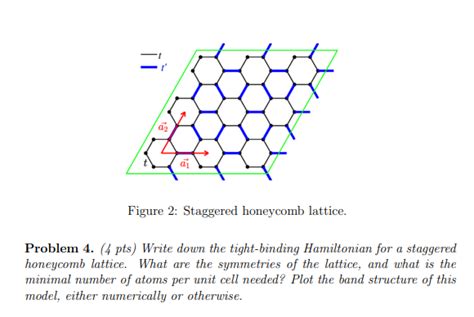 Solved Figure 2 Staggered Honeycomb Lattice Problem 4