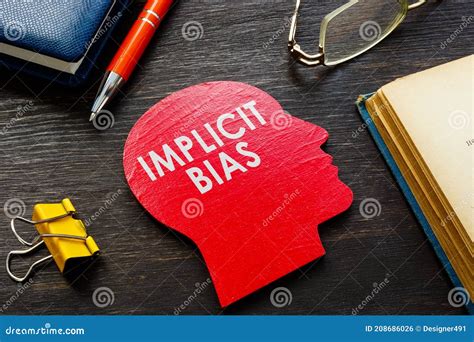 Implicit Bias Symbol Concept Words Implicit Bias On Wooden Block Beautiful White Table White
