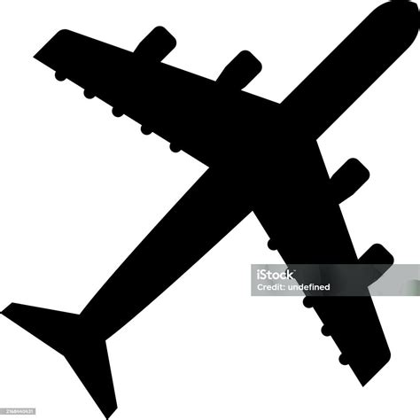흰색 배경에 고립 된 검은 색의 비행기 아이콘입니다 평면 스타일의 비행기 기호입니다 추상 비행기 아이콘 Here 벡터 일러스트