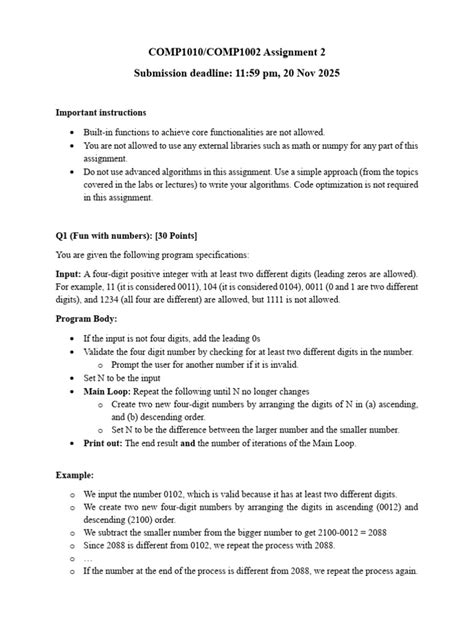 Comp1010 Assignment 2 Guidelines Pdf Matrix Mathematics