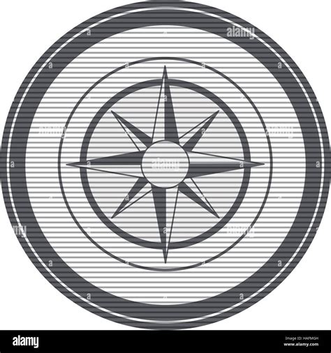 Compass Icon Instrument Tool Navigation Location And Object Theme Isolated Design Vector