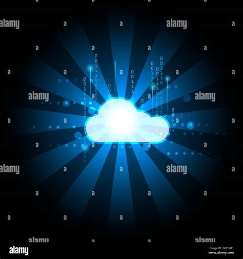 Cloud Computing Technology Concept Futuristic Technology Background Vector Illustrattion Stock