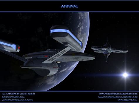 Two Futuristic Ships Flying In Front Of The Moon And Earth With Text