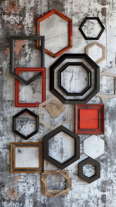 A Collection Of Frames In Various Geometric Shapes Circles Squares
