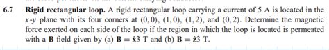 only typing answer 6 7 rigid rectangular loop a rigid rectangular