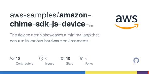 Github Aws Samplesamazon Chime Sdk Js Device Demo The Device Demo