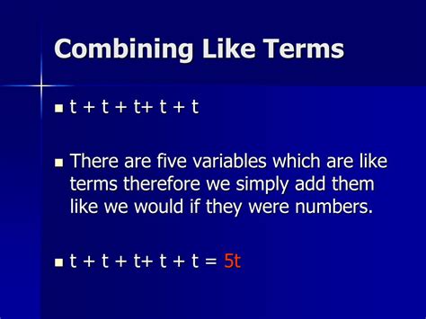 PPT Collecting Like Terms PowerPoint Presentation ID 381875