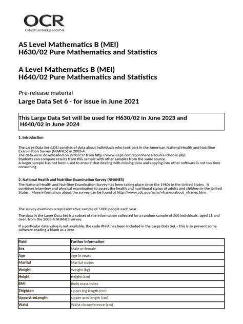 large data set 6 2024 series pdf