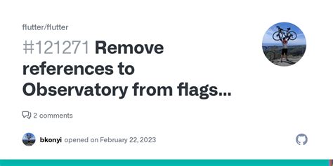 Remove References To Observatory From Flags And Source Code · Issue 121271 · Flutterflutter