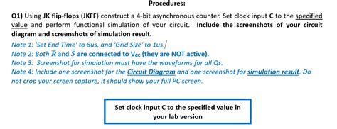 Procedures Q1 Using JK Flip Flops JKFF Construct Chegg Com