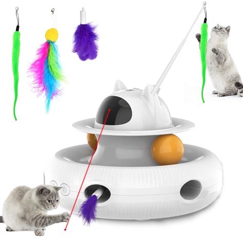 Cornmi 4 In 1 Smart Interactive Cat Toy With Retractable Feather Wand