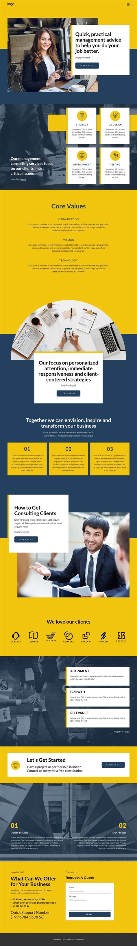 Business Consulting Firm Css Template By Nicepage