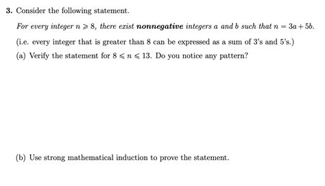 Solved 3 Consider The Following Statement For Every