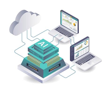 Premium Vector System For Artificial Intelligence Data Analysis On