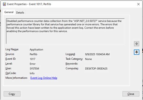 How To Fix This Error Disabled Performance Counter Data Collection From The Aspnet2050727