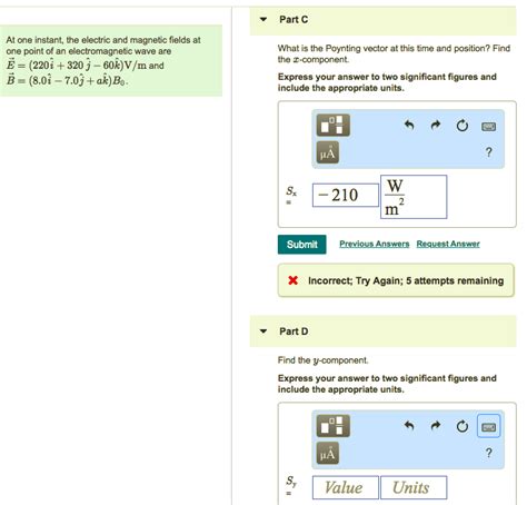 Solved At One Instant The Electric And Magnetic Fields At