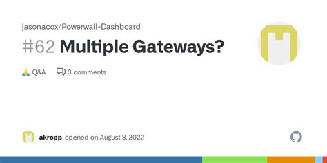 multiple gateways · discussion 62 · jasonacox powerwall dashboard