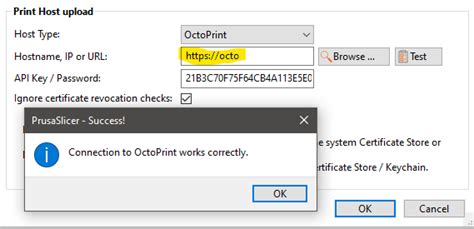 Problem With Connection To Octoprint Using Ssl · Issue 5506 · Prusa3dprusaslicer · Github