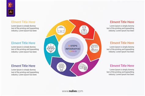 Circle Arrow Process Diagram With Steps For Presentation Nulivo Market