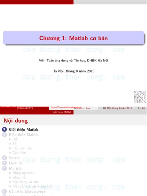 Matlab1introductioncuuduongthancongcom9347 Pdf