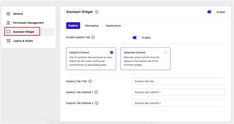Assistant Widget Wedocs