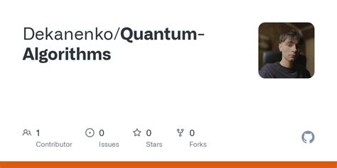 GitHub Dekanenko Quantum Algorithms