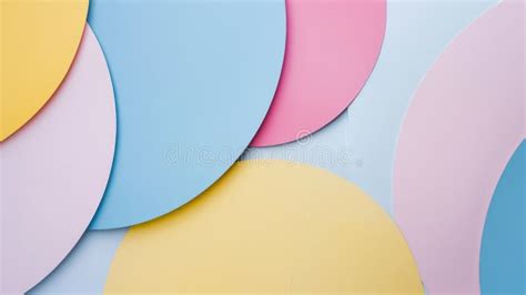 Layered Pastel Colored Circles Overlapping On Soft Background Abstract