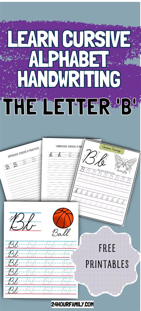 Cursive B Worksheet Free Printable 24hourfamily Com