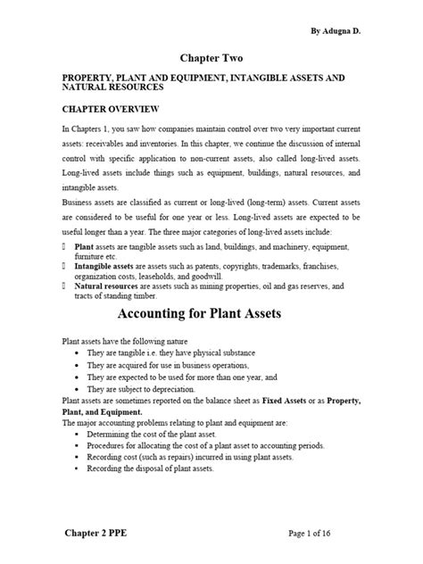 Chapter 2 Ppe Pdf Depreciation Book Value