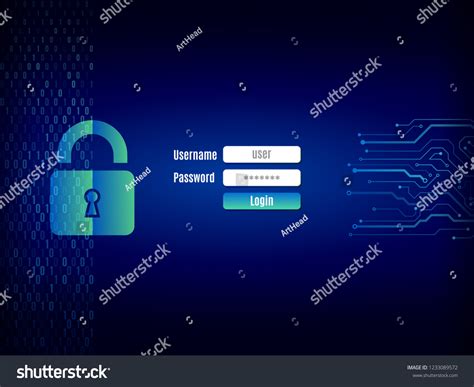 Authorization System User Authentication Data Verification Arkivvektor