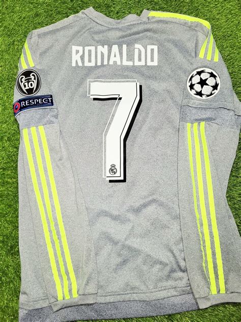 Cristiano Ronaldo Real Madrid 2015 2016 Away Long Sleeve Soccer Jersey