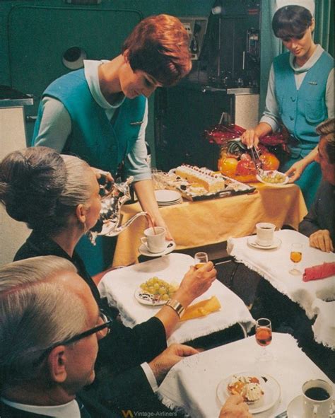 Elegant First Class Service On Board A B707 During The Late 60s Old