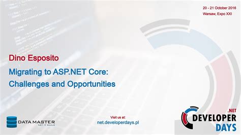 Dino Esposito Migrating To Aspnet Core Challenges And Opportunities