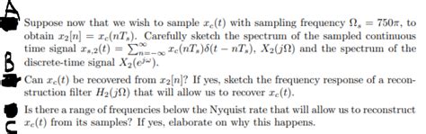 consider a continuous time ct signal xc t with
