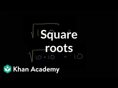 Understanding Square Roots Video Arithmetic CK Foundation