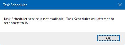 Task Scheduler Service Is Not Available Will Attempt To Reconnect Winhelponline