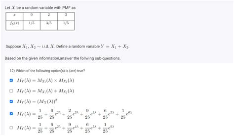 Solved By An Expert Let X Be ﻿a Random Variable With Pmf Assuppose
