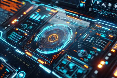 Futuristic Digital Dashboard Interface Stock Illustration Illustration Of Computer Cyberspace