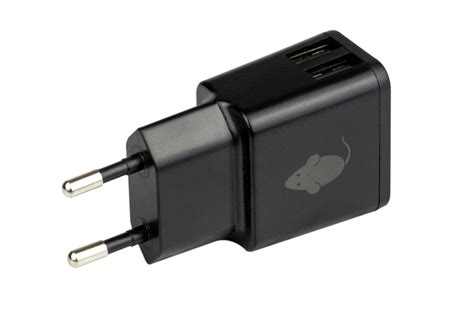 Greenmouse Dual USB Charger Black