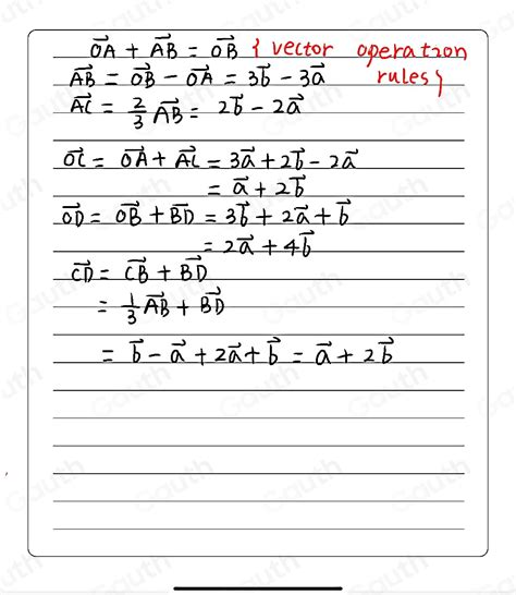 Solved The Diagram Shows Triangle Oab And Points C And D Not To Ecally 。 Vector Oa 3a And