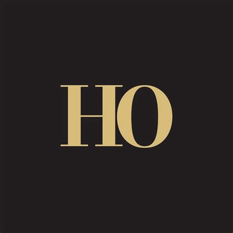 Premium Vector Ho Letter Logo Monogram H And O Monogram Design Ho Initials Letter