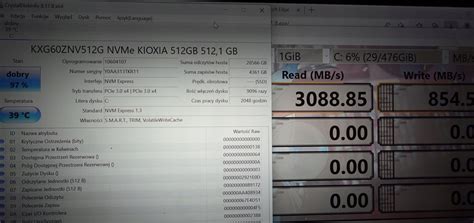 Dysk SSD Kioxia KXG6AZNV512G 512GB M.2 PCIe M.2 - 12772659495 ...