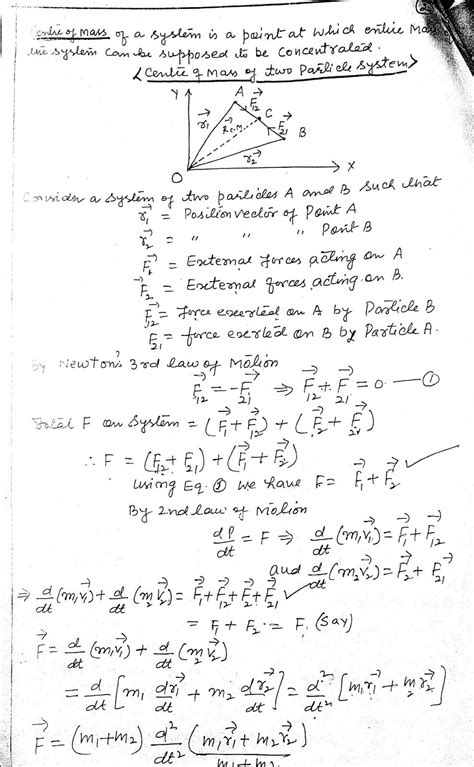 System Of Particle And Rotational Motion Th Class Handwritten Notes Neet Notes Good Notes