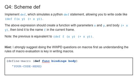 Q4 Scheme Def Implement Def Which Simulates A